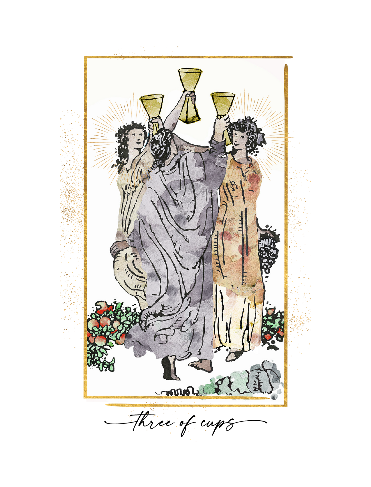 Three of Cups Tarot Card Meaning – Writual Planner