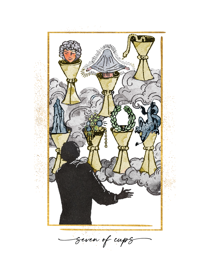 Seven of Cups Tarot Card Meaning – Writual Planner