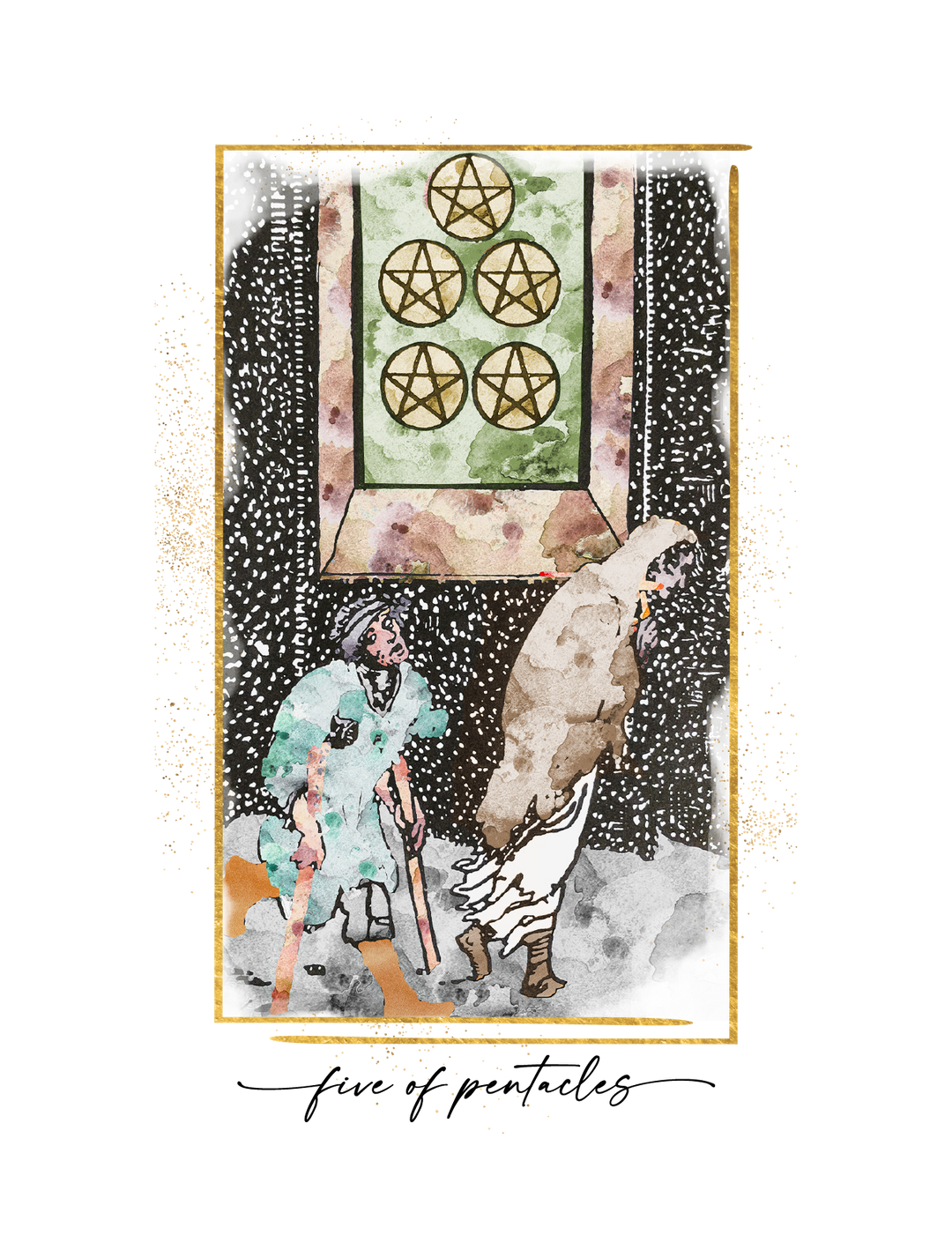 Five of Pentacles Tarot Card Meaning – Writual Planner