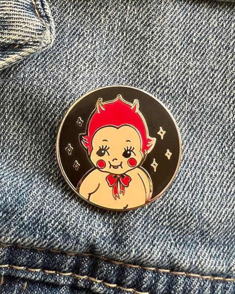 Devil Kewpie Enamel Pin – Writual Planner
